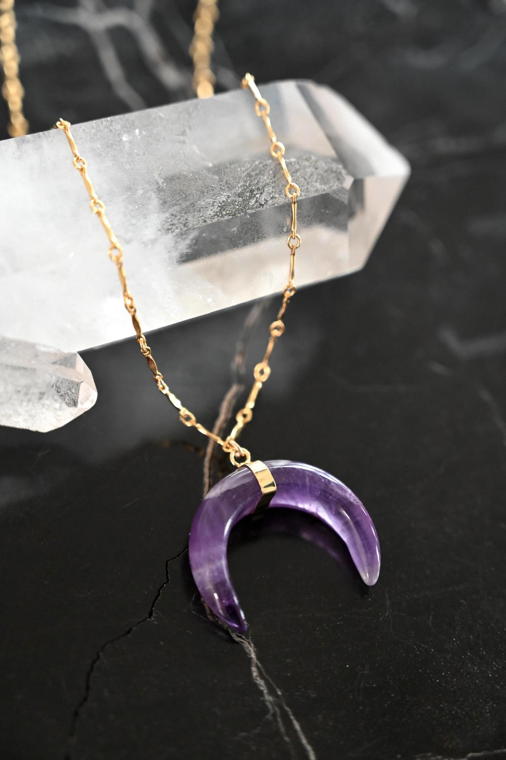 Trust The Way Amethyst Gold Necklace – Fierce Forward