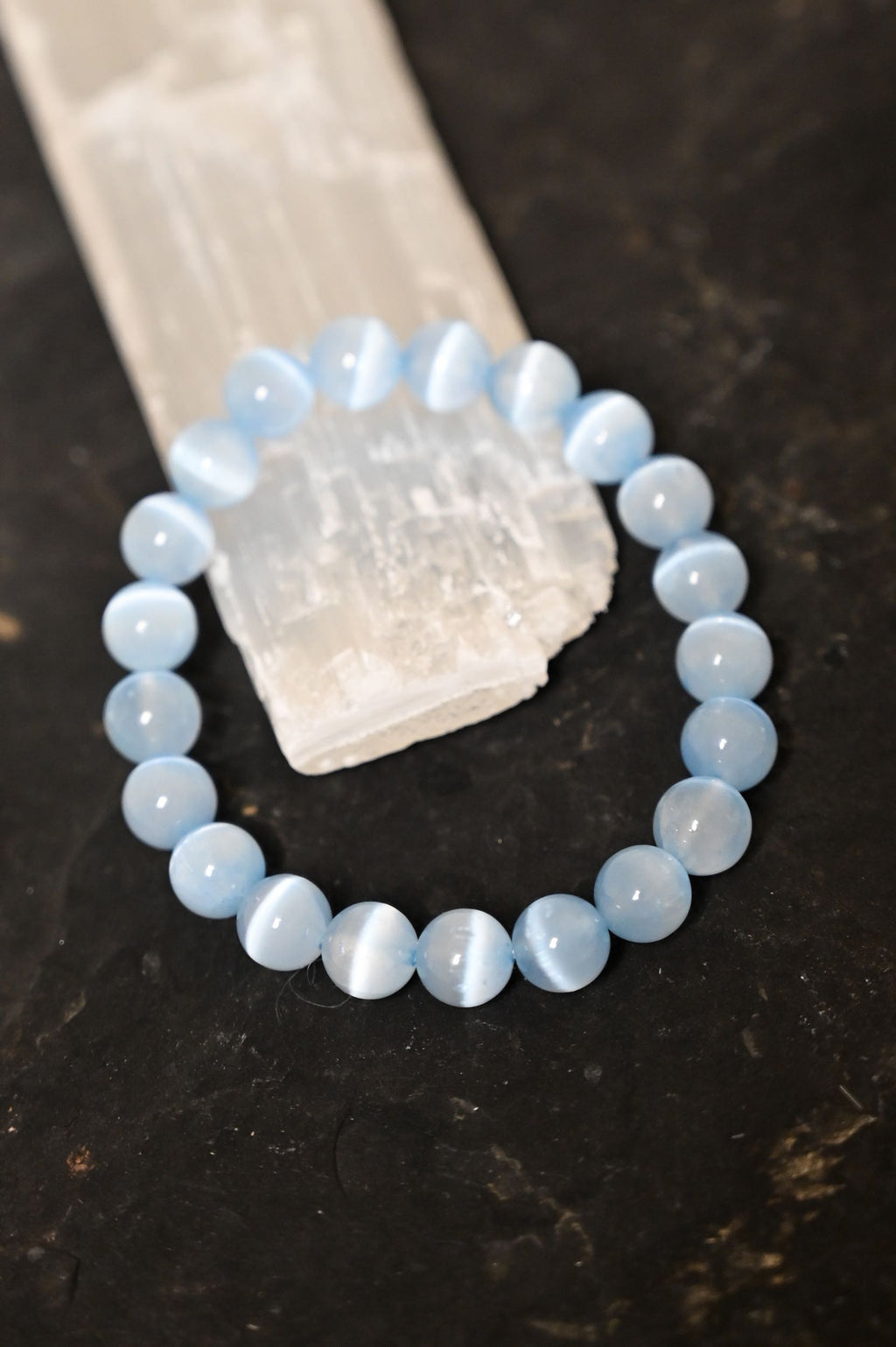 Protecting My Peace Blue Selenite Bracelet – Fierce Forward